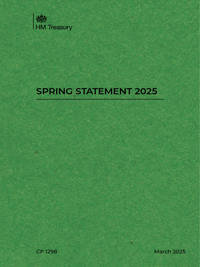 E03274109 HMT Spring Statement Mar 25 Web Accessible | PDF | Government ...