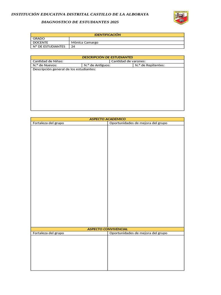 Formato de Diagnostico | PDF
