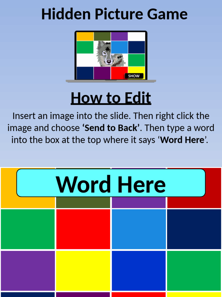 Hidden Picture Game Instructions | PDF
