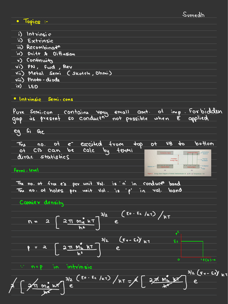 Understanding Semiconductor Physics | PDF | Oled | Physical Quantities