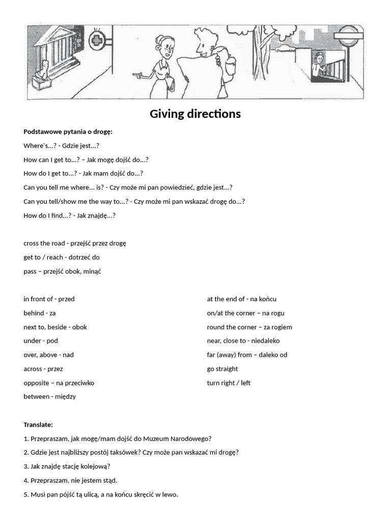 Giving Directions | PDF