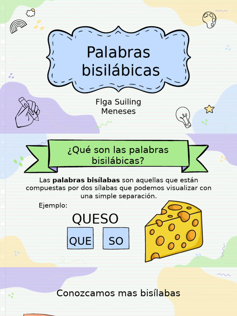 Qué son las palabras bisílabas | PDF
