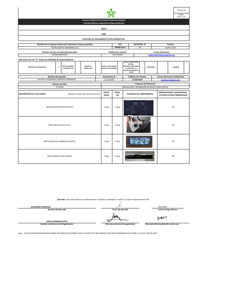 Alejandro Bitacora - 11 | PDF
