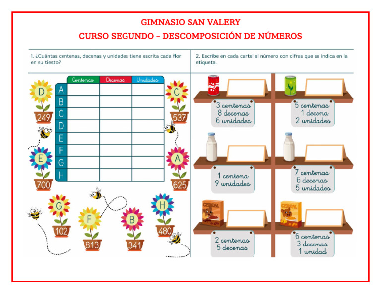 Descomposicion de Numeros | PDF