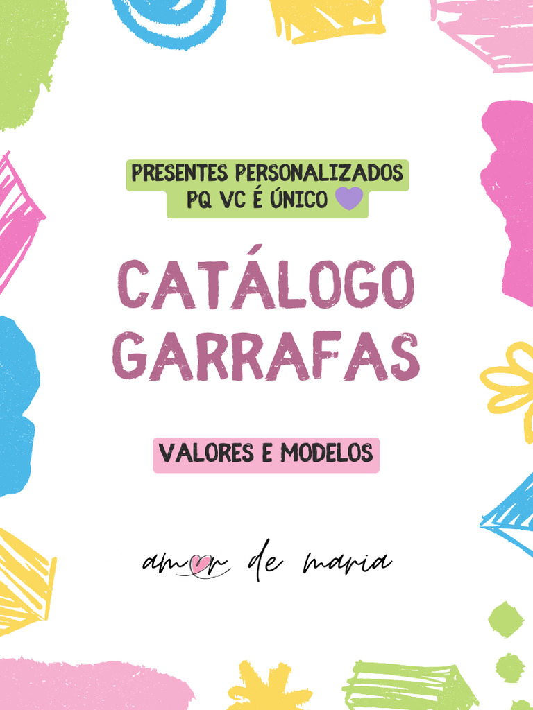 Catálogo de Garrafas Amor de Maria | PDF