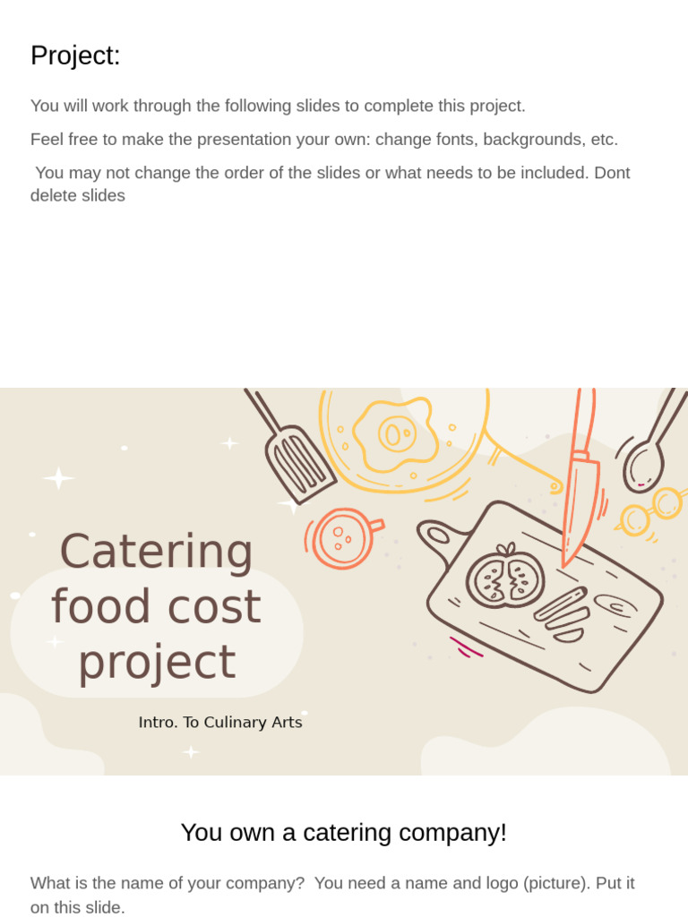 Realynn Moya - Food Cost Project - DUE MONDAY, MARCH 3 - 19366090. to ...