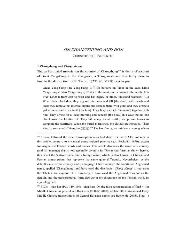 ON_ZHANGZHUNG_AND_BON | PDF | Tibetan Buddhism | Chinese Language