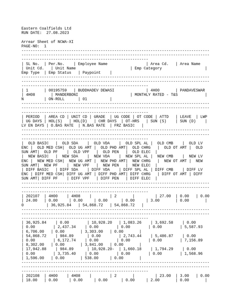 4h08 Arrear Format1 | PDF