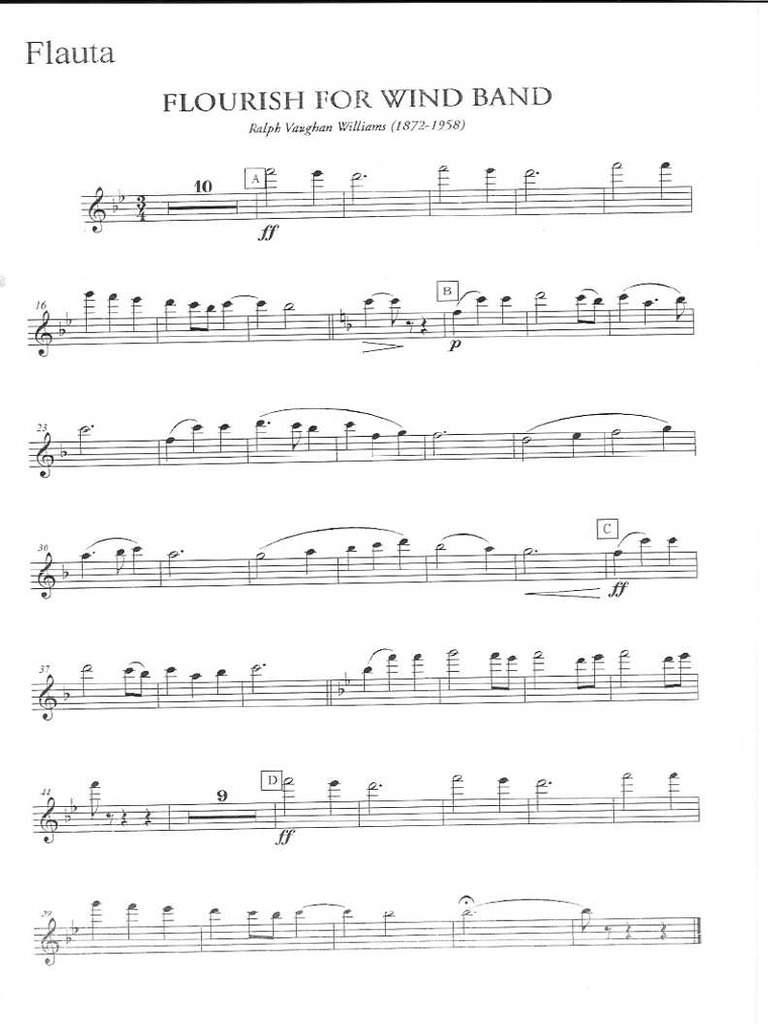 Flourish For Wind Band Partes | PDF