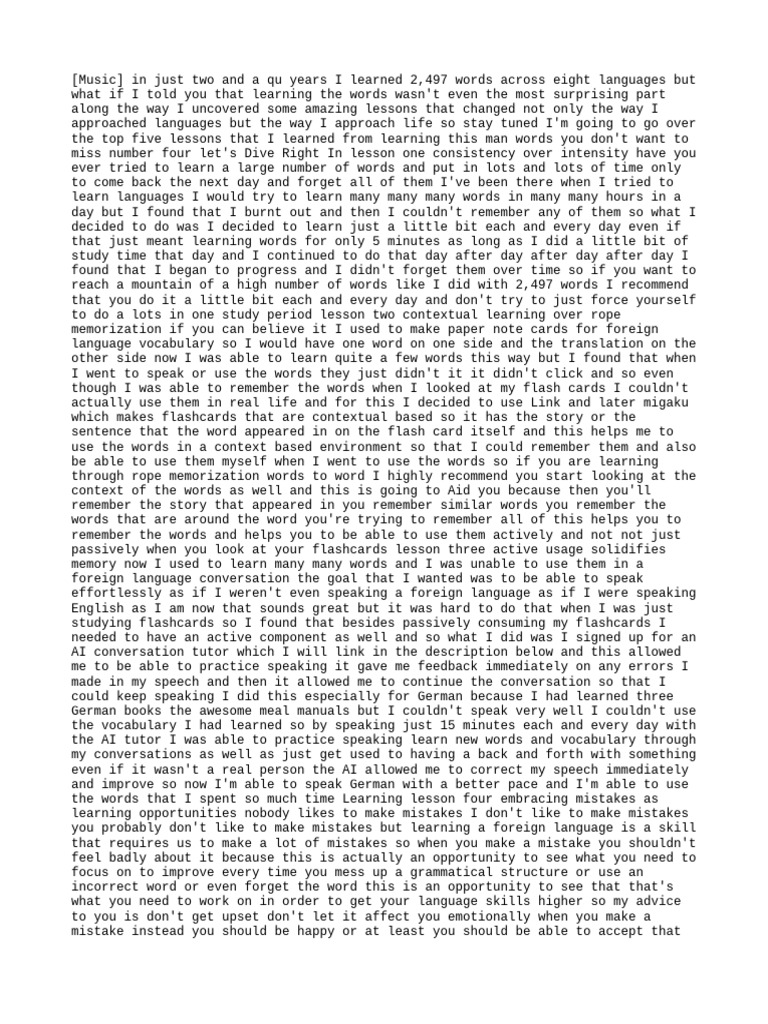 I Learned 25,497 Words in 2 Years-Here Are My Top 5 Lessons! | PDF | Flashcard | Cognition