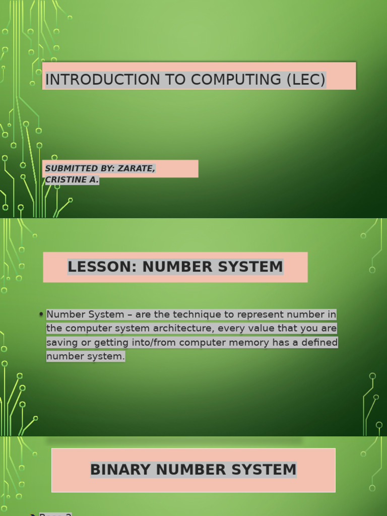 Introduction to Computing (Lec) | PDF