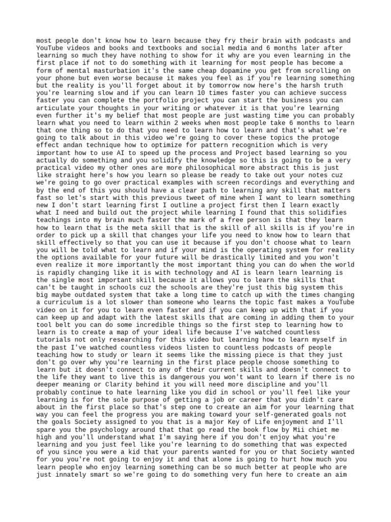 How To Learn Anything 10x Faster Than Anyone With AI | PDF | Knowledge | Thought