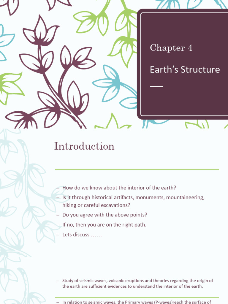 Chapter 4- EArth's Structure | PDF | Earth | Nature