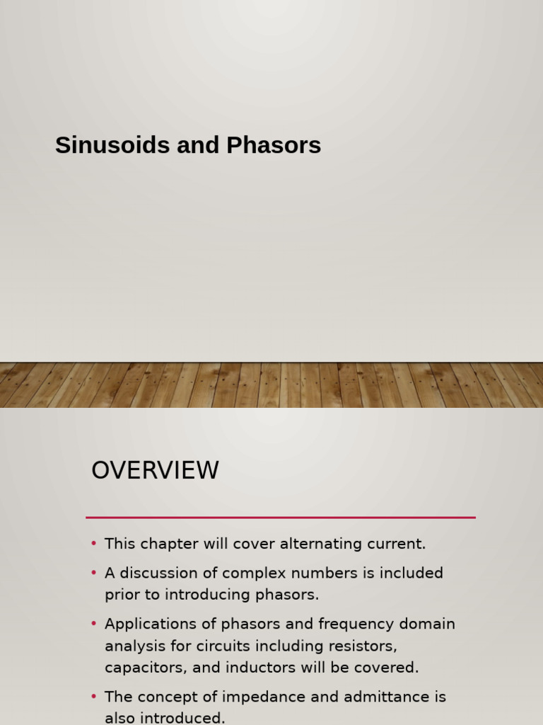 5 Sinusoids and Phasors | PDF | Electrical Impedance | Alternating Current