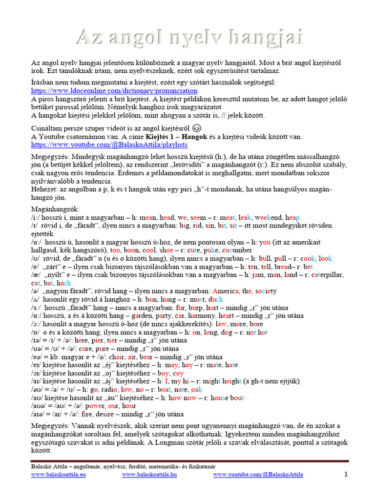 Pronunciation | PDF