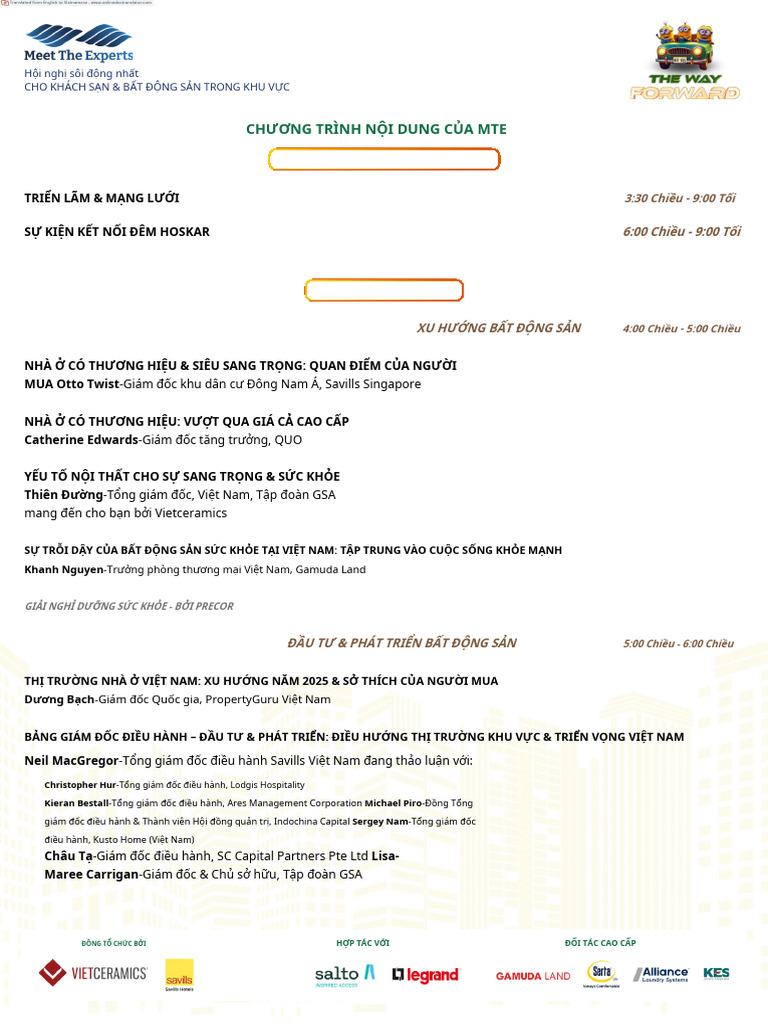 MTE HCMC 2025 - MTE Talks Agenda - En.vi | PDF