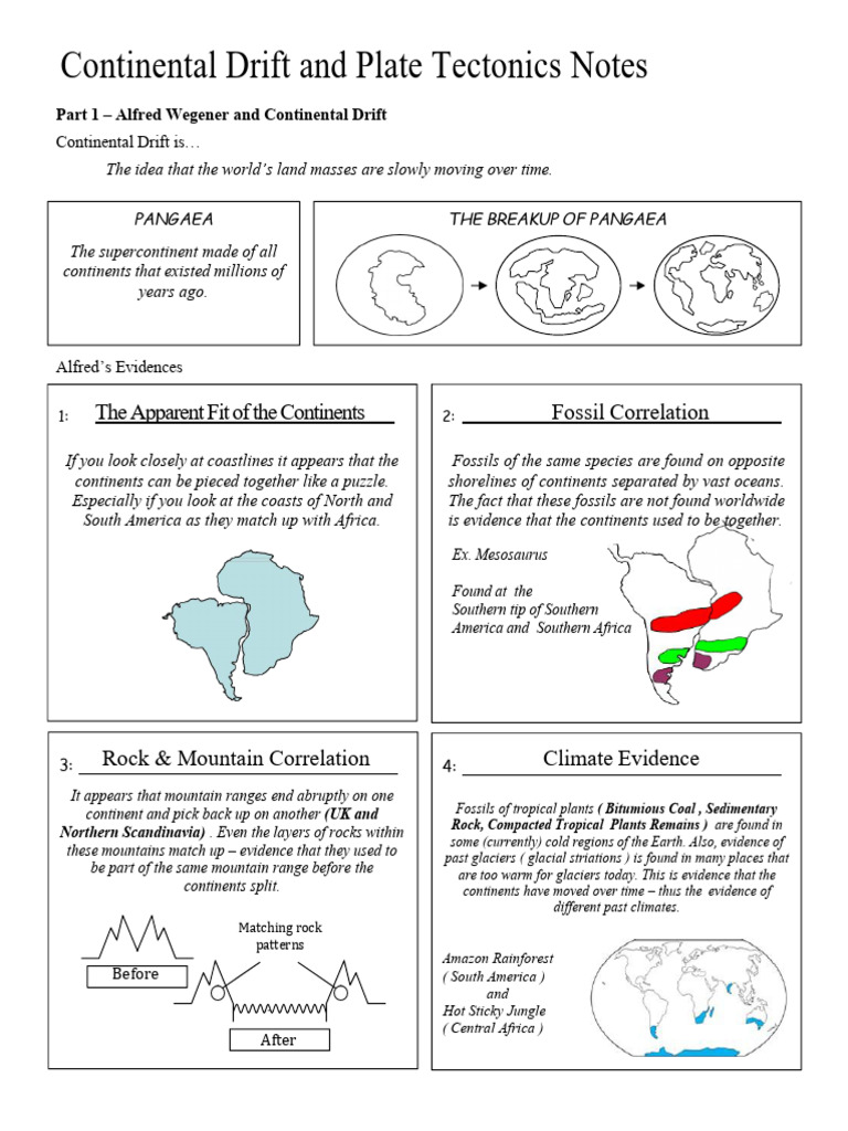 continental_drift_and_plate_tectonics_notes__filled_in_ | PDF | Plate ...