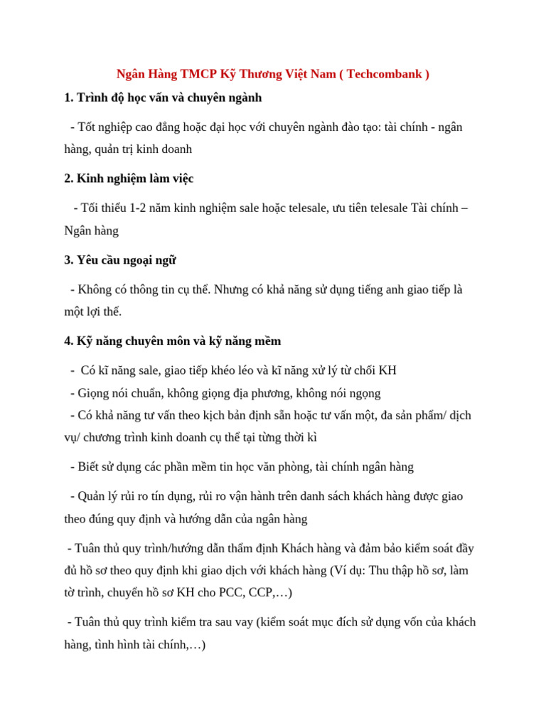 Techcombank | PDF