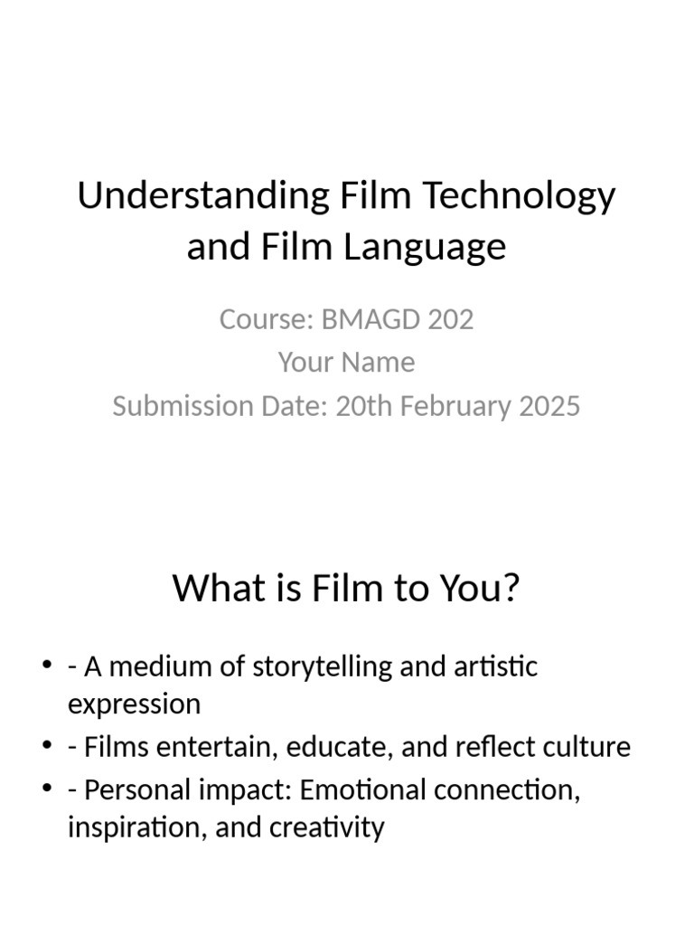 Film Technology and Language Insights | PDF