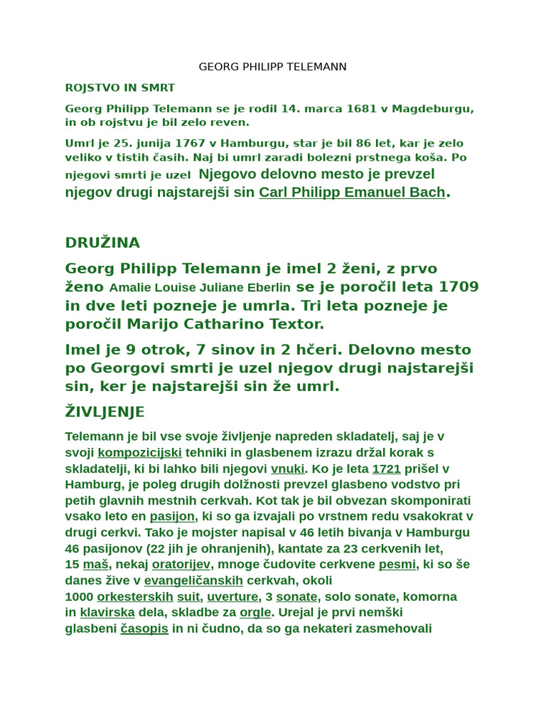 Georg Philipp Telemann | PDF