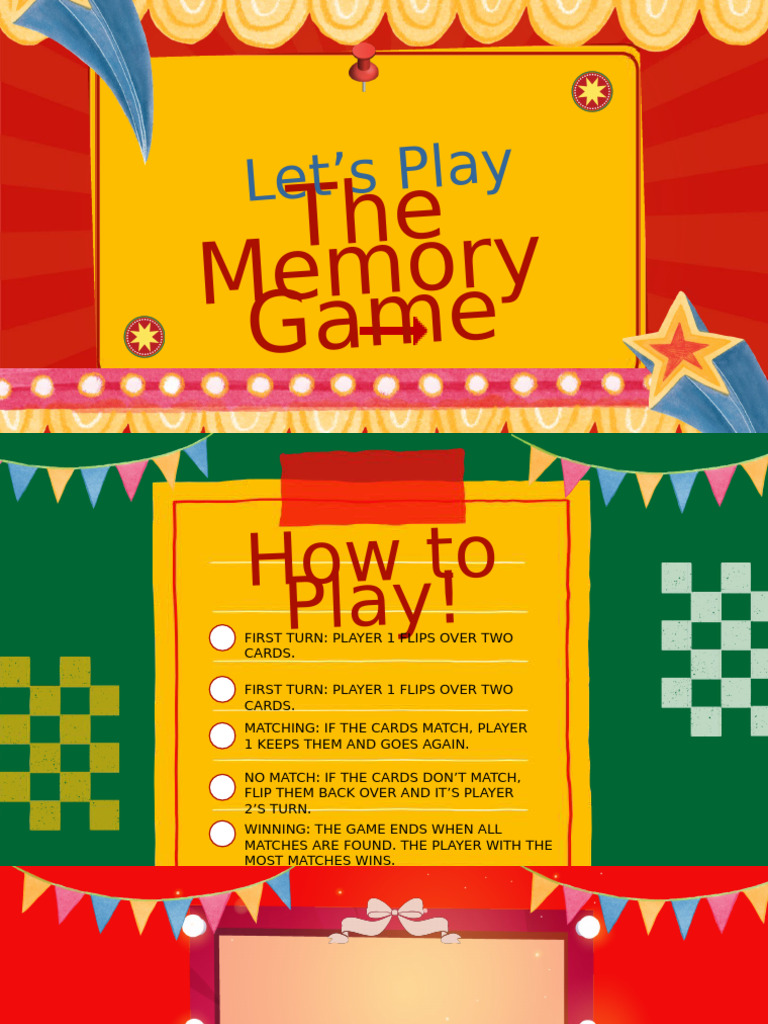 Colorful Retro Memory Game Presentation | PDF