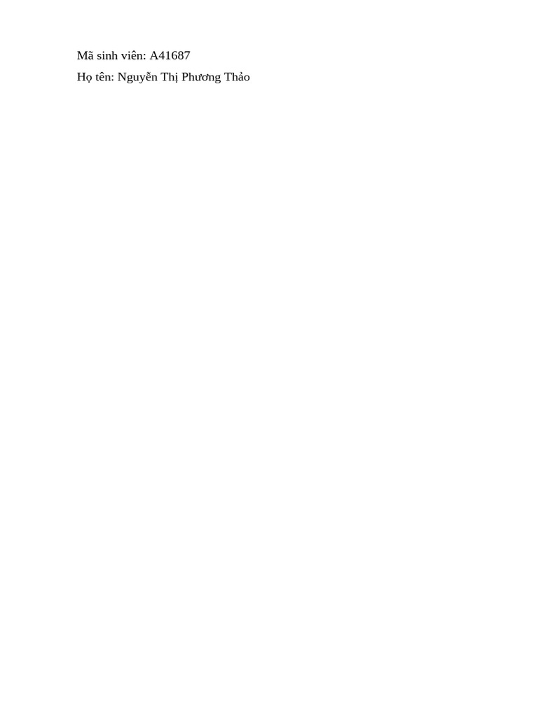 MaSV HoTen Bai1 | PDF