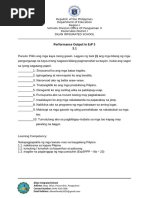 Esp 6 Quarter 1 Performance Task | PDF