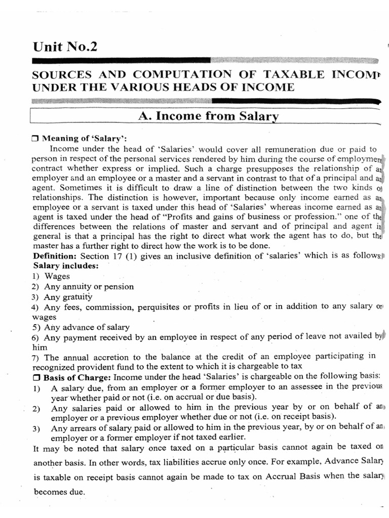 Source and Computation of Taxable Income | PDF