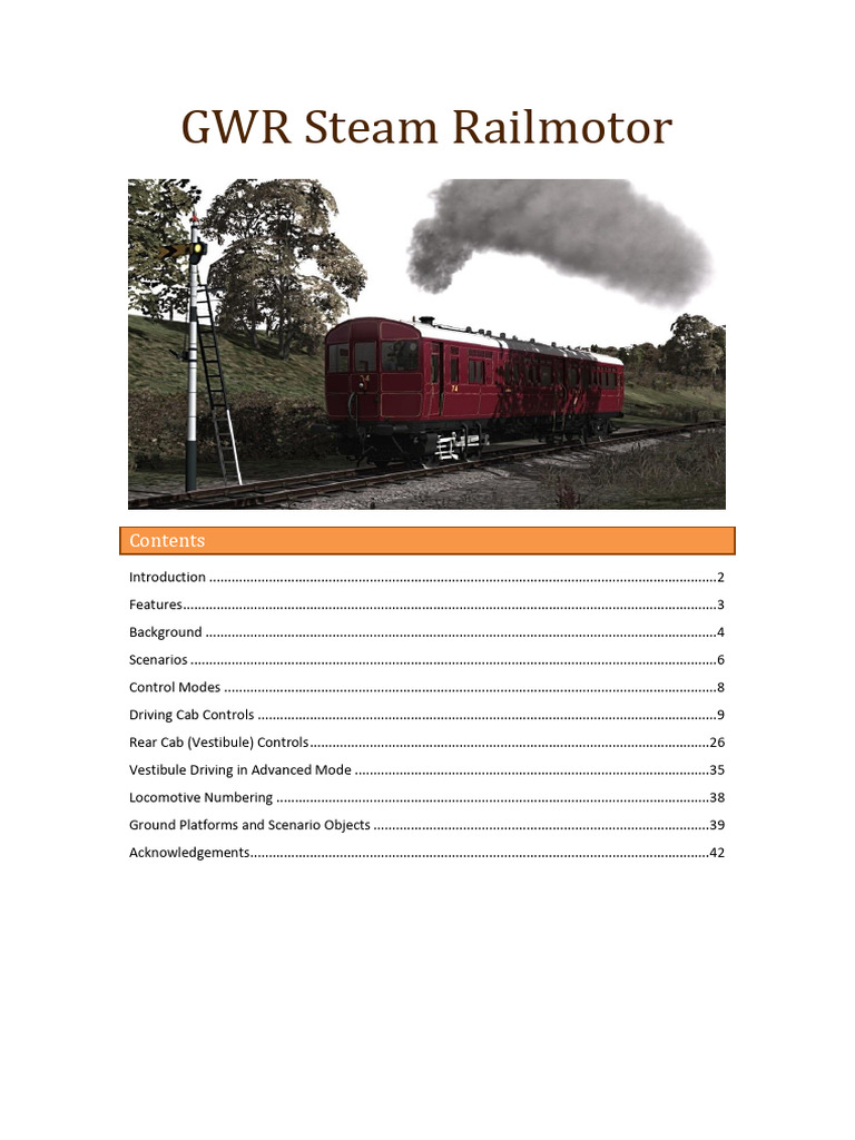 GWR Steam Railmotor Manual | PDF | Steam Locomotive | Boiler