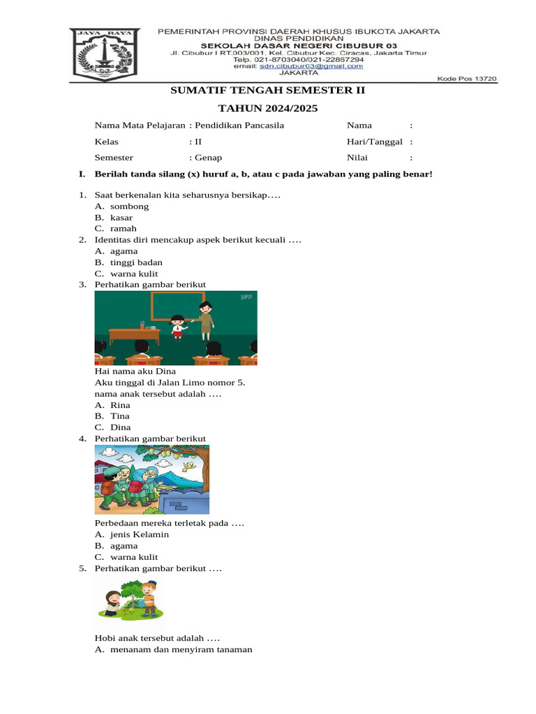 SOAL PKN SEMESTER 2 | PDF