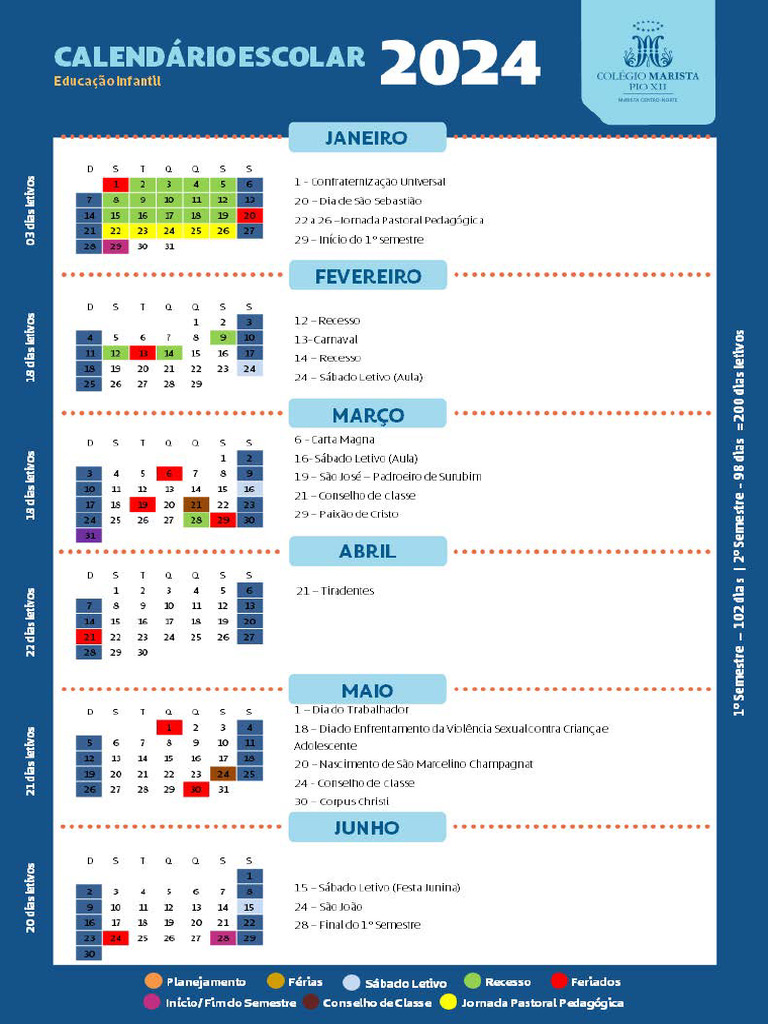 Calendario Escolar 2024 | PDF