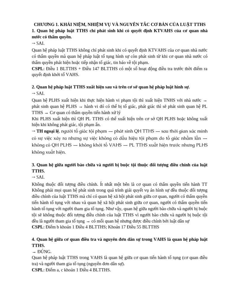 TTHS nhận định + tình huống | PDF