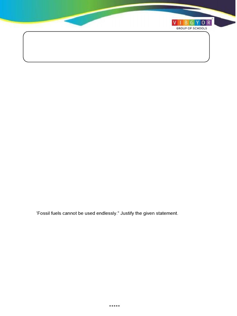 Grade 5 Science: Fossil Fuels Worksheet | PDF