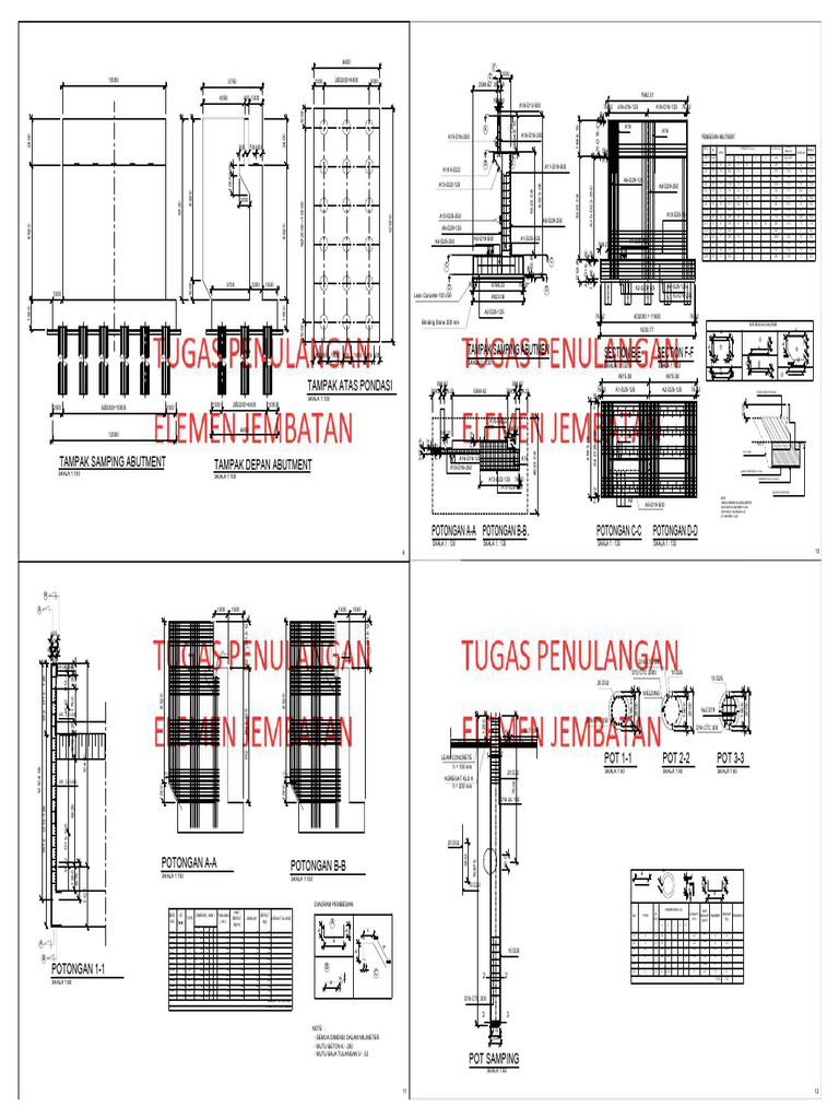 Tugas Jembatan LBR 1-Model | PDF