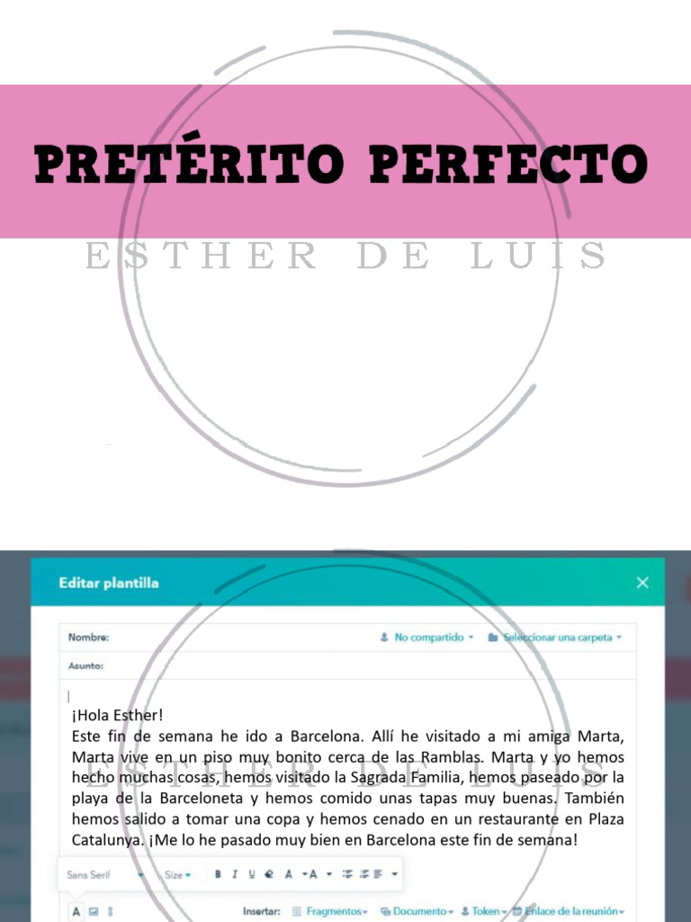 PRET. PERFECTO | PDF | Verbo | Relaciones sintácticas