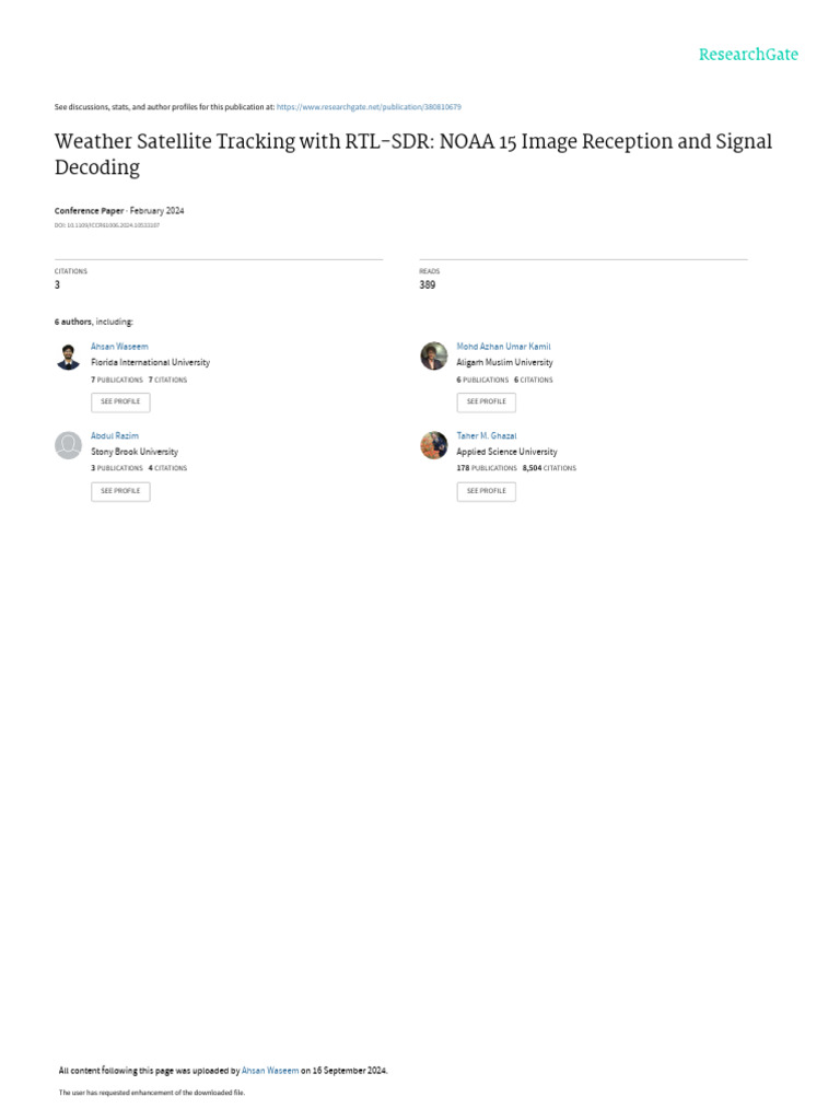 Weather Satellite Tracking With RTL-SDR NOAA 15 Image Reception and ...