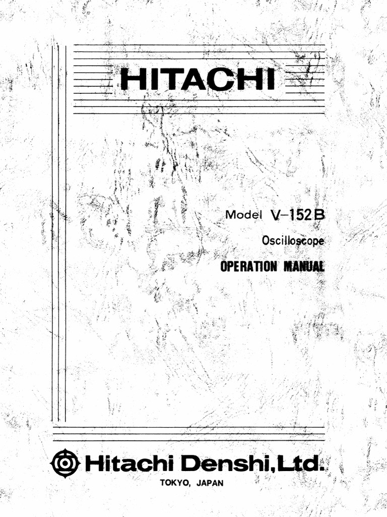 Hitachi - V-152B Oscilloscope | PDF