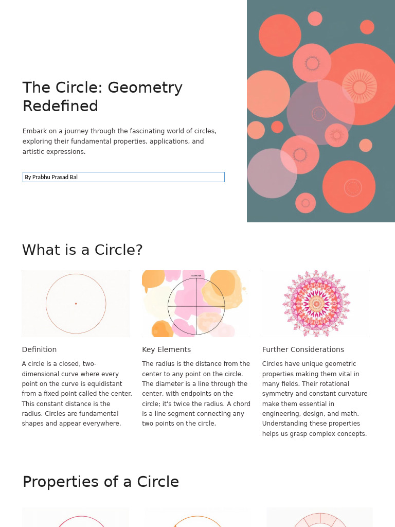 The Circle Geometry Redefined - Ai | PDF | Circle | Area