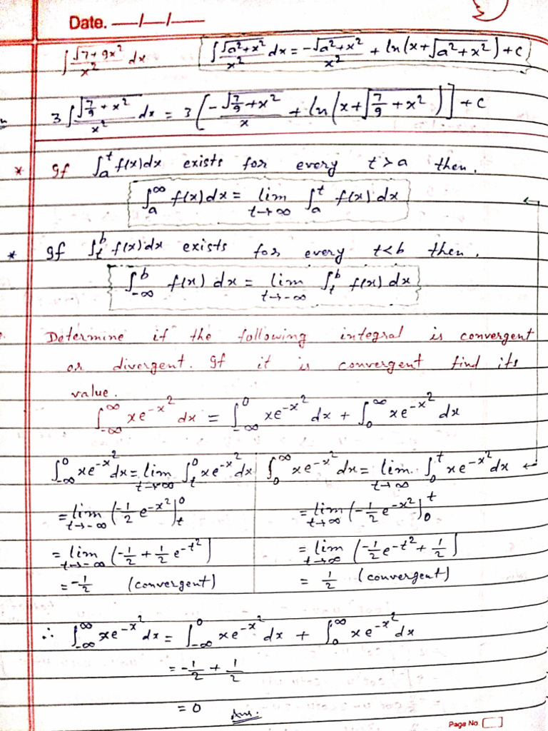 Infinite Definite Integral Ohm-Light | PDF