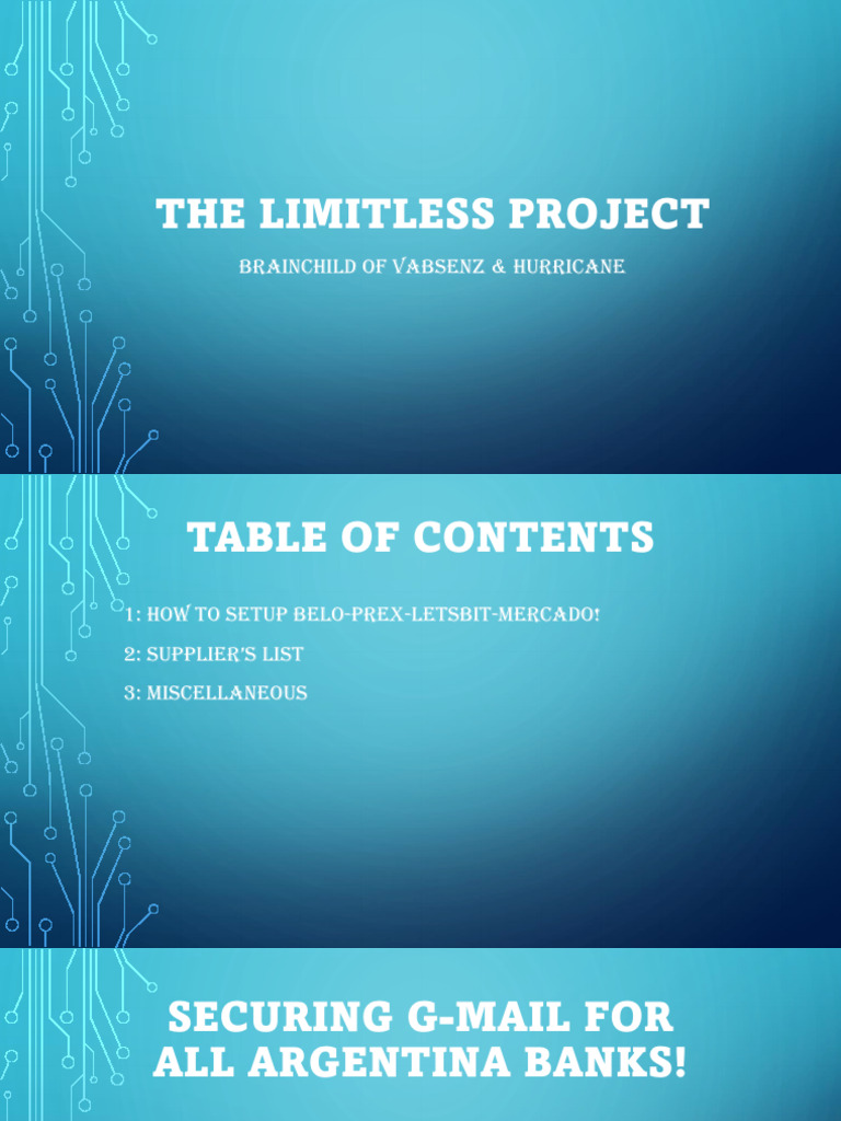The Limitless Project Suppliers 1 Copied-Document | PDF | Gmail | Computing