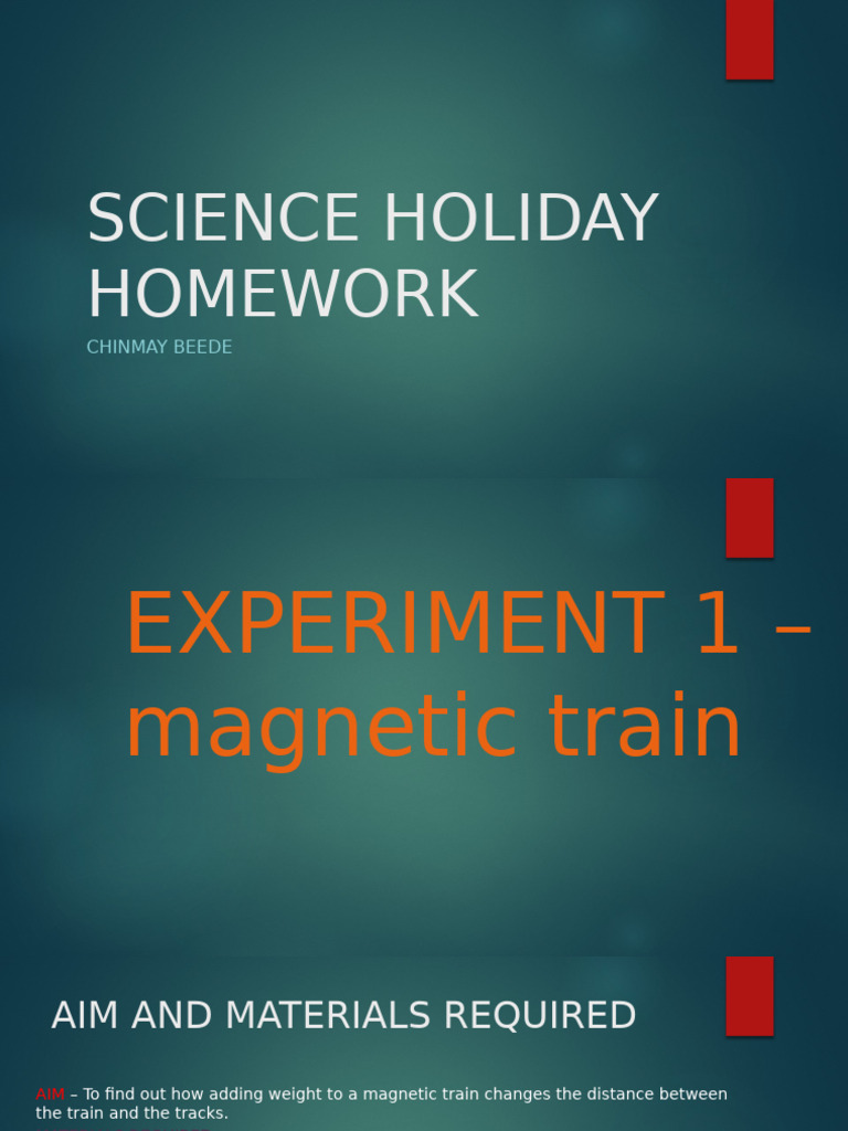Science Holiday Homework | PDF | Teaspoon