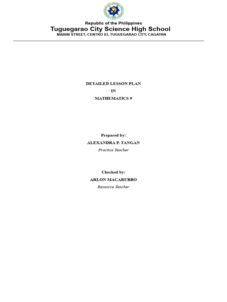 Mathematics 9 Lesson Plan: Laws of Radicals | PDF | Exponentiation | Multiplication