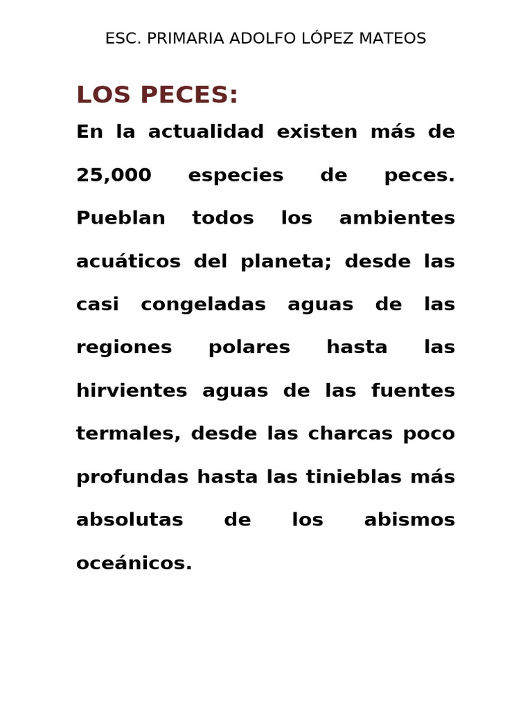 Peces de los abismos oceánicos | PDF