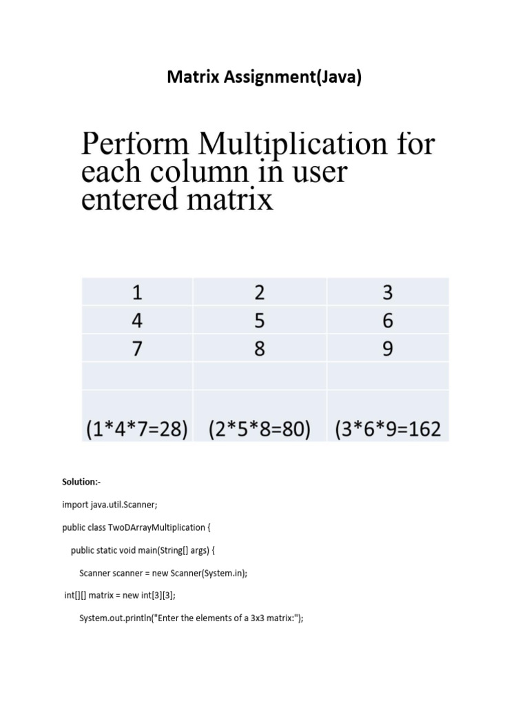 22BSA10278 Harsh Chouhan Matrix Assignment Java | PDF