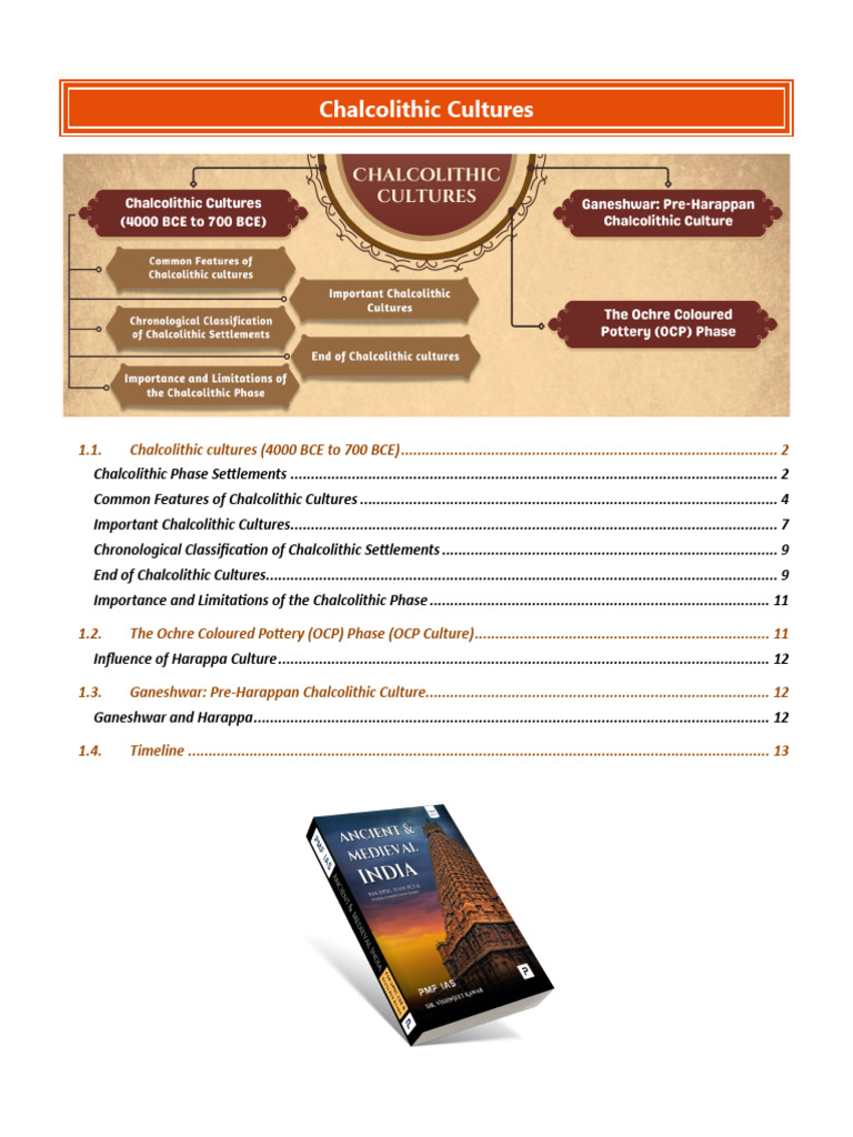 Overview of Chalcolithic Cultures in India | PDF | Archaeology
