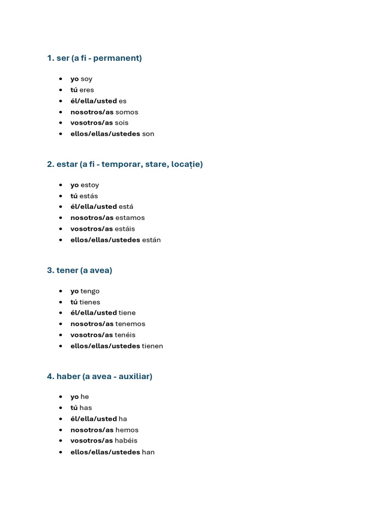 verbe spaniola | PDF