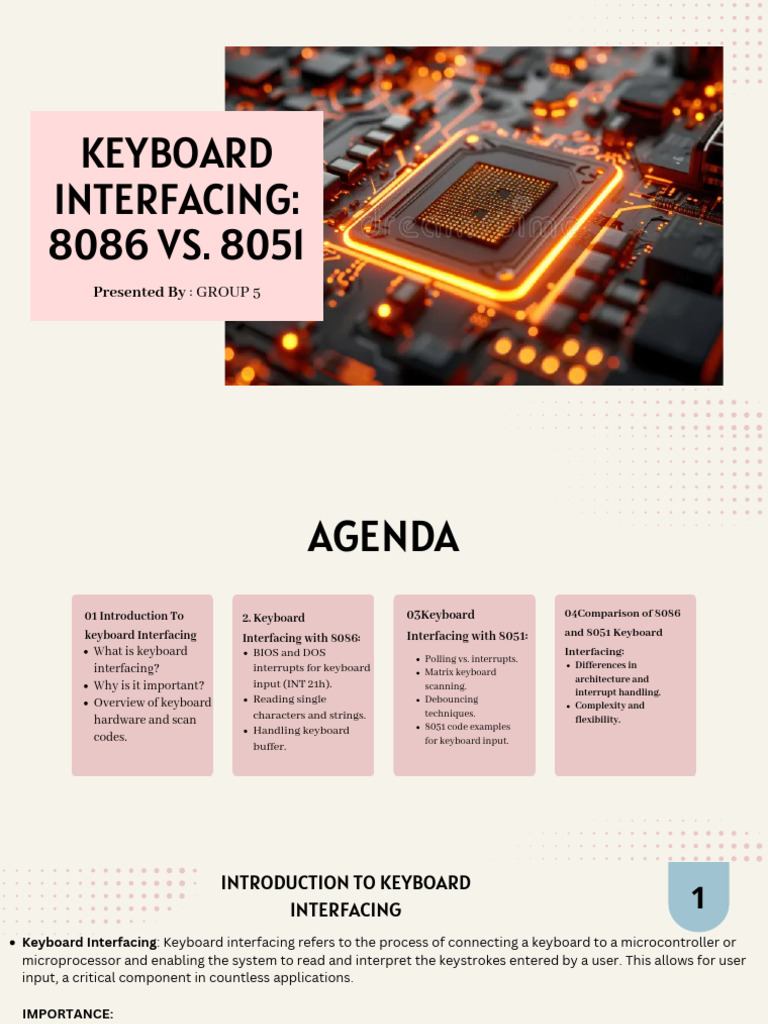 Introduction To Keyboard INTERFACING | PDF | Computer Keyboard | Embedded System