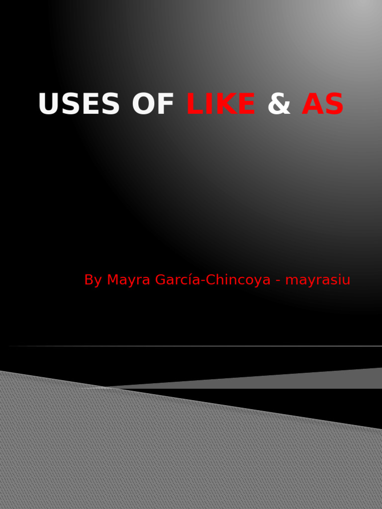 Like and As | PDF