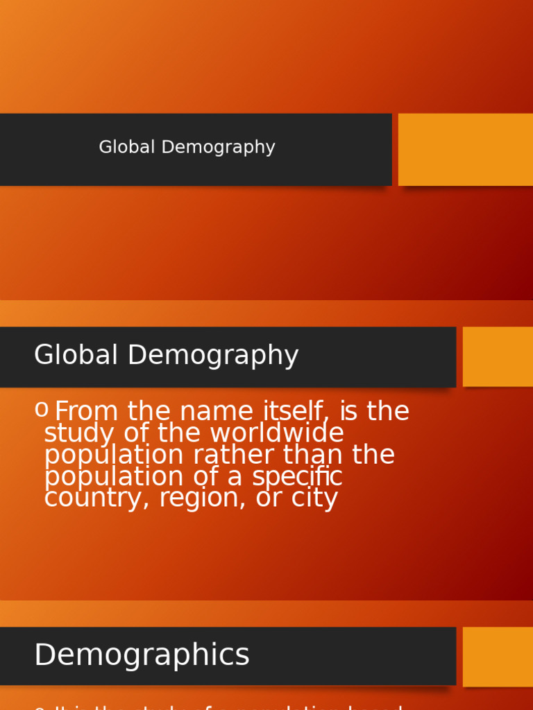 Understanding Global Demography Trends | PDF | Demography | Population
