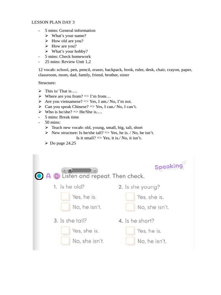 Lesson Plan Day 3 17-1-2025 | PDF